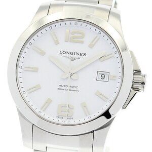 Longines | Accessories | Longines Conquest L36764 Date White Dial ...